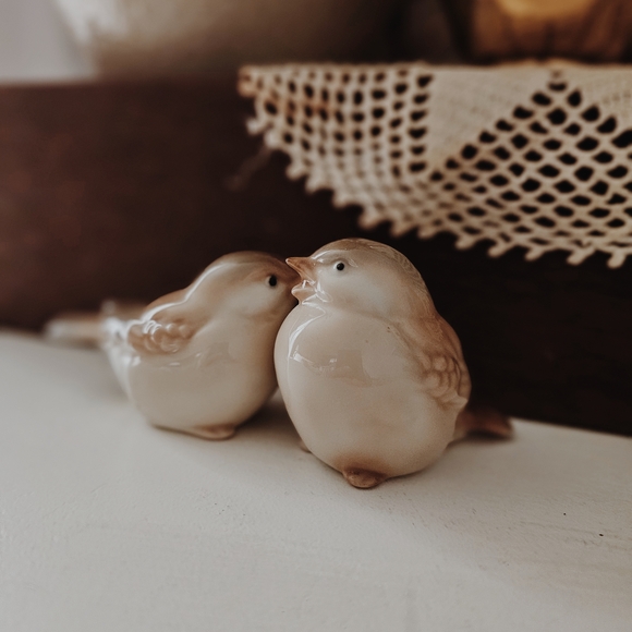 Homco | Accents | Vintage Set Of Brown Cream Porcelain Bird Figurines ...